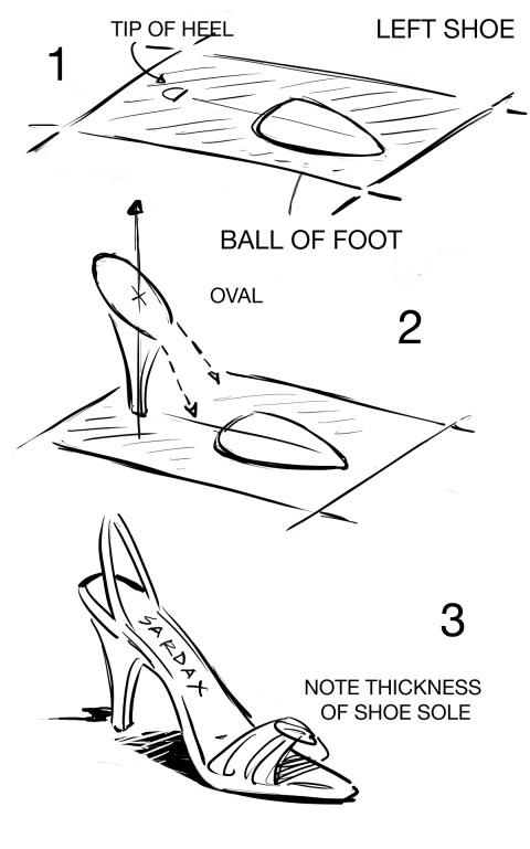 Sardax - How to draw a high heel shoe